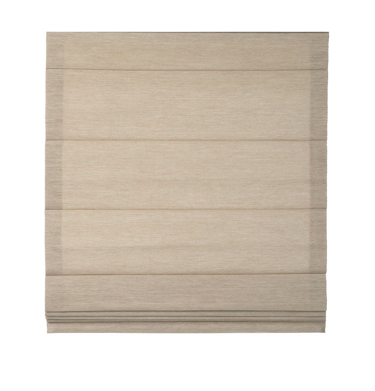 Cascade Roman Shade with Front Valance and Fabric on Rear - Customized